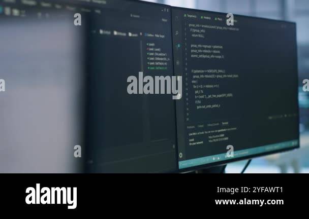 PC displays in data center providing computing resources for artificial intelligence processing ...