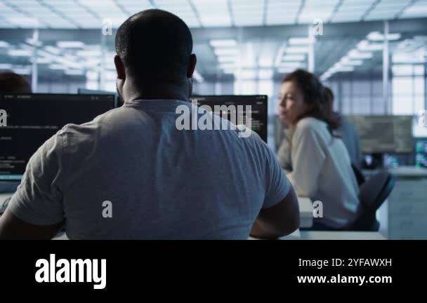 System Administrator Working In Computer Network Security Data Center