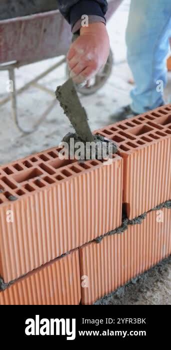 Vertical laying bricklaying bricklayer Stock Videos & Footage - HD and ...