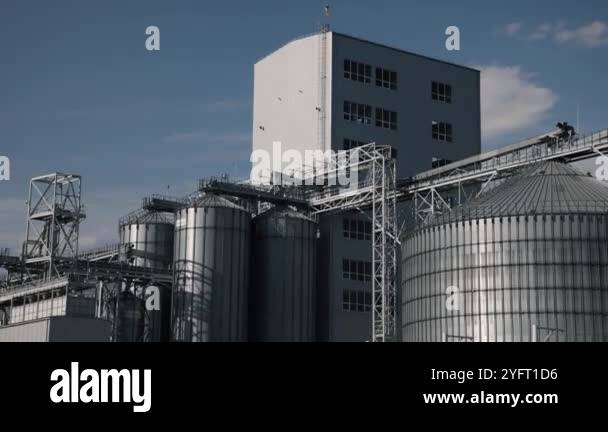 Silo construction, Weather conditions, Sky conditions. Cluster of ...