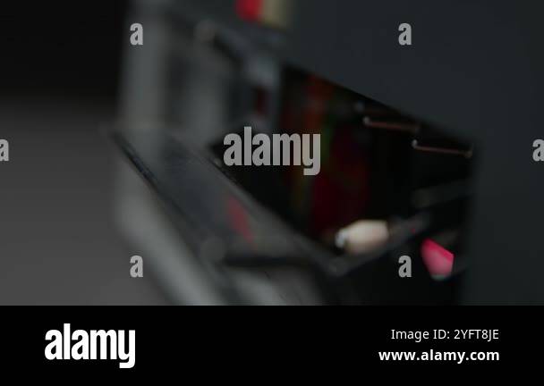 Retro Dual Audio Cassette Interview Recorder in Police Custody. Close ...