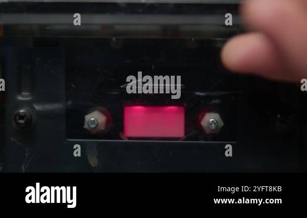 Retro Dual Audio Cassette Interview Recorder in Police Custody. Close ...