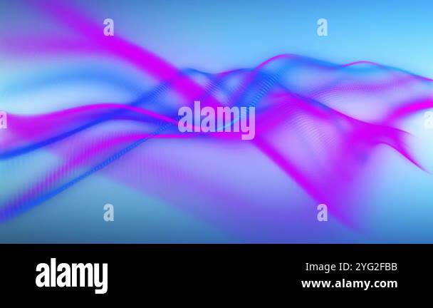 Animated dot wave. Abstract digital particle wave. Technology ...