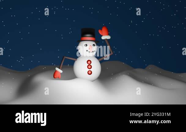 3d cute traditional snowman Stock Videos & Footage - HD and 4K Video ...