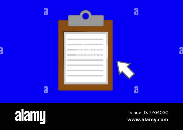 Video animation cursor computer mouse clicking paste file button, on a ... Video animation cursor computer mouse clicking paste file button, on a ...