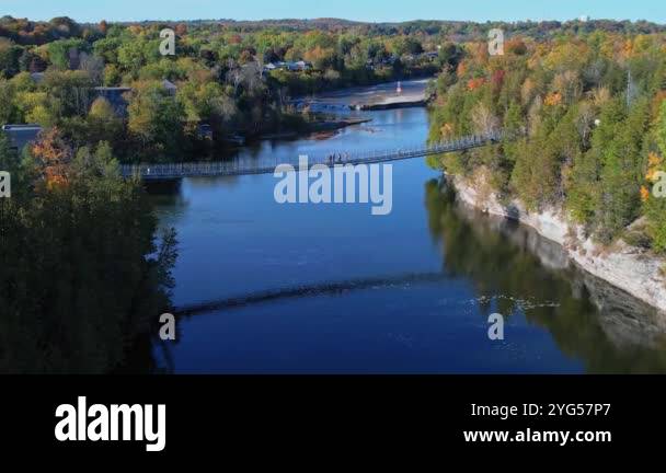 Ranney Gorge Suspension Bridge in Campbellford, part of the Great Trail ...