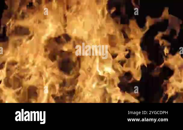 Realistic Fire in Ultra HD: This 4K footage showcases realistic fire ...