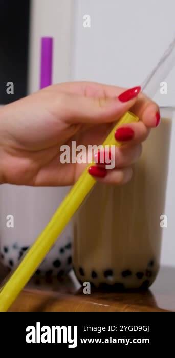 Lemon boba bubble tea Stock Videos & Footage - HD and 4K Video Clips ...