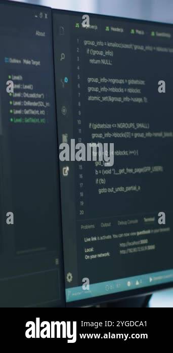 PC displays in data center providing computing resources for artificial ...