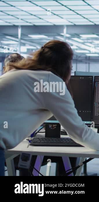 Admin panicking after computer crash affecting server room AI workloads, spamming keyboard keys ...