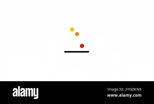 Falling balls animation for loader screen. Loading animation of circles ...