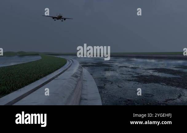 Airplane landing in rainy weather Stock Videos & Footage - HD and 4K ...