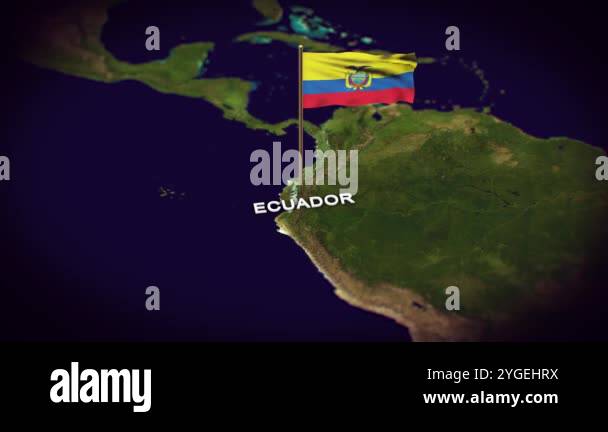 Ecuador flag on world map Stock Videos & Footage - HD and 4K Video ...