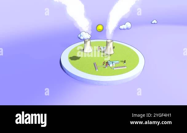 Cartoon nuclear power plant Stock Videos & Footage - HD and 4K Video ...