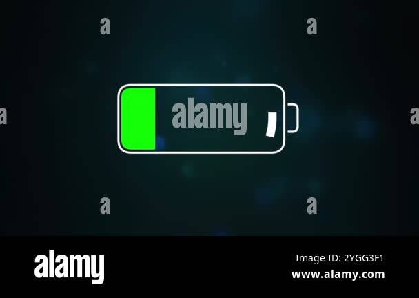 A contemporary battery charging symbol featuring a circular motion that ...