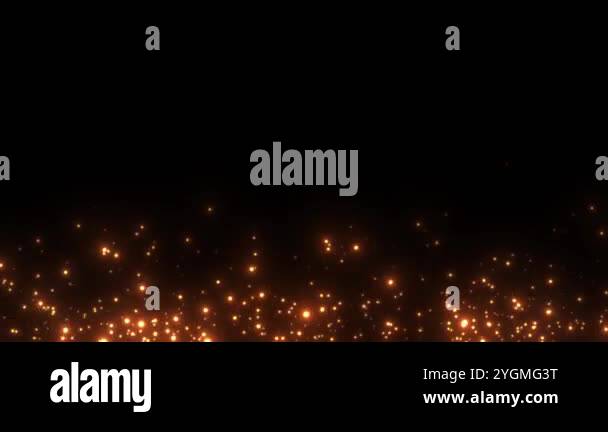 Abstract background with glowing yellow particles, flickering background, digital particles ...