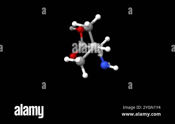 Structure of the amino acid DL-valine. Animated 3D ball-and-stick and ...