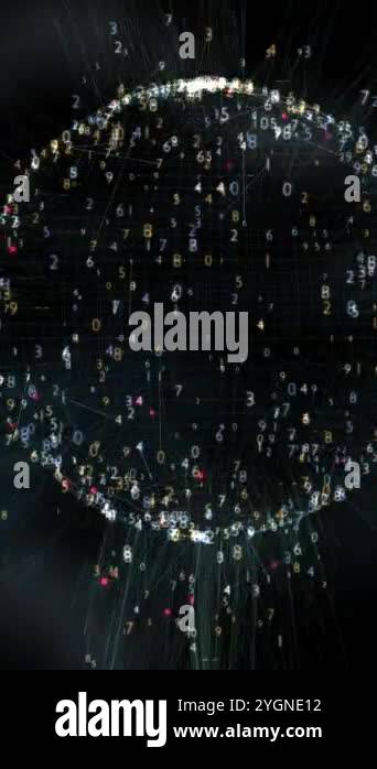 An intricate visualization of a digital data network, Features ...