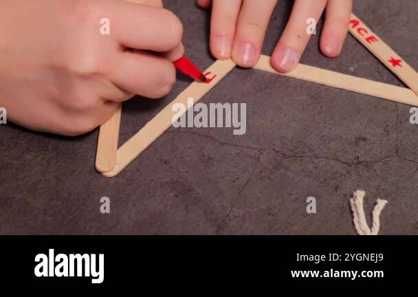 Writing wishes on Ice cream sticks Christmas star Sustainable ...