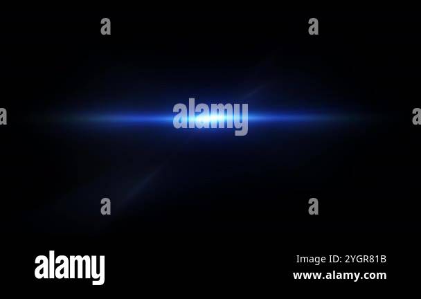 Abstract loop center glow blue star optical shine light lens flares ...