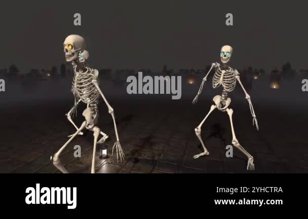 A dancing skeleton is a whimsical representation of a skeletal figure ...