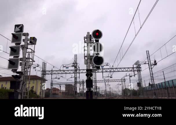 Overhead railway power cables Stock Videos & Footage - HD and 4K Video ...