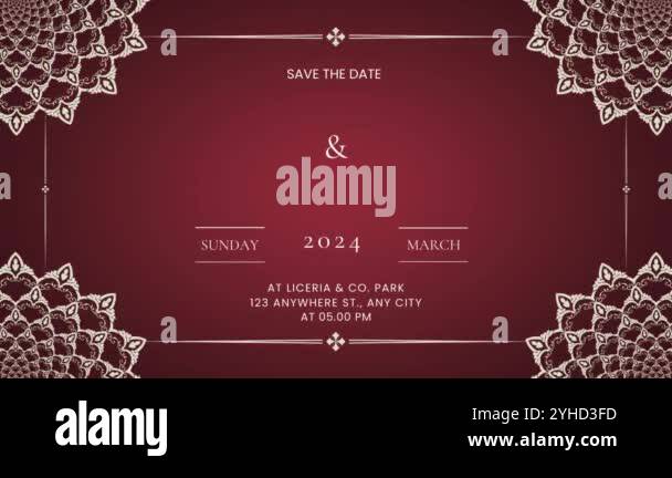 Design template wedding invitation Stock Videos & Footage - HD and 4K ...