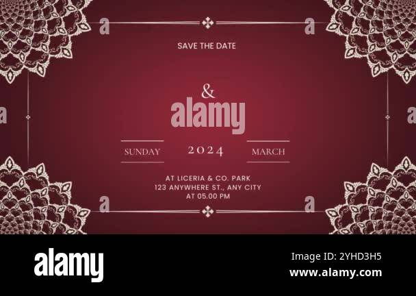 Wedding invitation card design Stock Videos & Footage - HD and 4K Video ...
