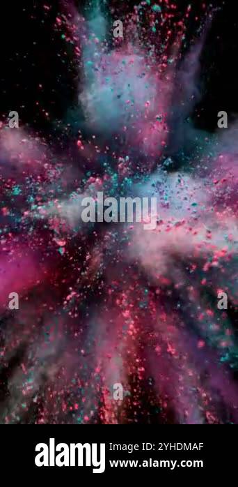 Super Slow Motion of Colored Powder Explosion with Rotating Camera ...