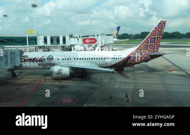 Singapore Changi - October 9, 2024 - Batik Air Malaysia Boeing 737-Max ...