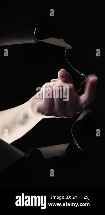 Vertical video. Beckoning sign. Come here. Invitation gesture. Female hand calling attention in ...