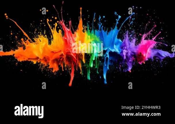 This high-resolution video captures the mesmerizing splash of multiple ...