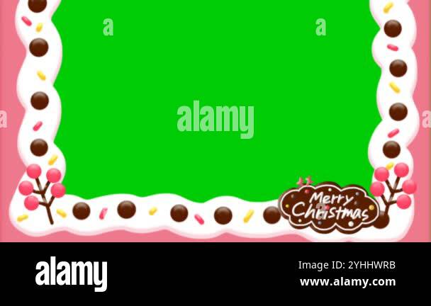 Holiday Frames Animation Ultra HD 4K Green Screen Video for Christmas ...