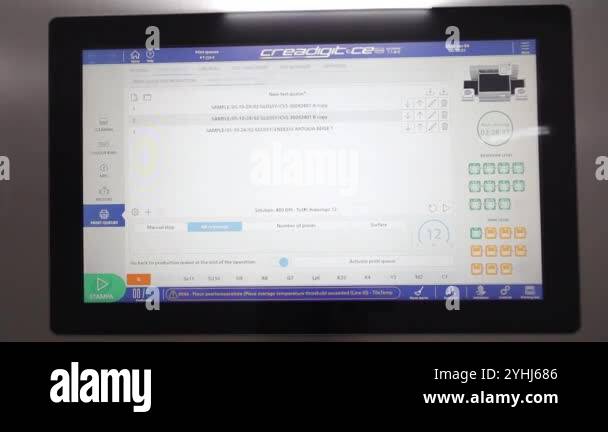 modern computer monitor with a control button in the modern operating ...
