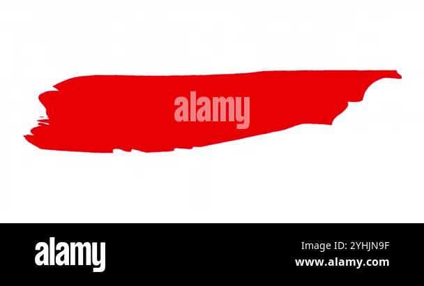 4K Paint Brush lower third in an alpha channel. Animated painting brush ...