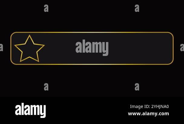 4K Fancy lower third in an alpha channel. Cool-designed golden and ...