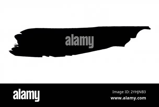 4K Paint Brush lower third in an alpha channel. Animated painting brush ...