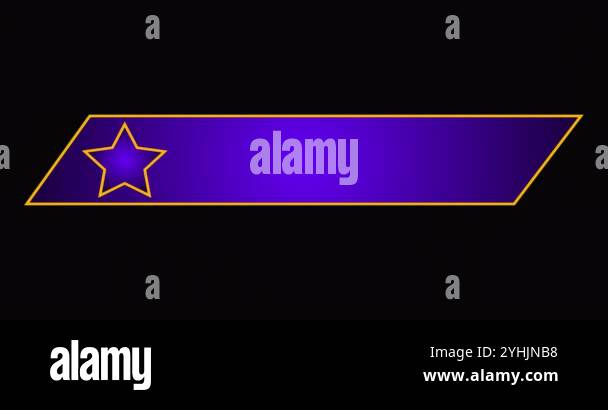 4K Fancy lower third in an alpha channel. Cool-designed golden and ...