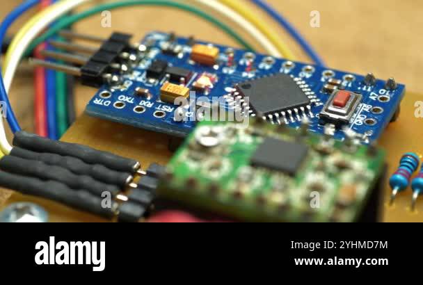 Microelectronics microelectronic circuit chips chip Stock Videos ...