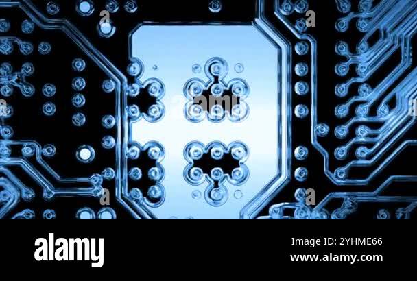 Animation of technical scheme of computer circuit board. Animation of ...