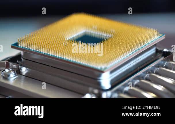 Central processing unit - CPU with processor cooling system Stock Video ...