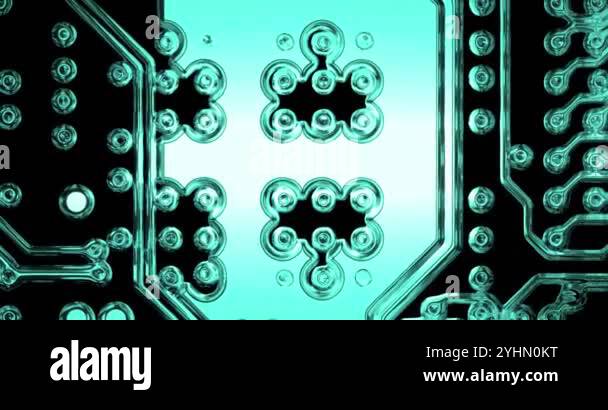 Animation of technical scheme of computer circuit board. Animation of ...