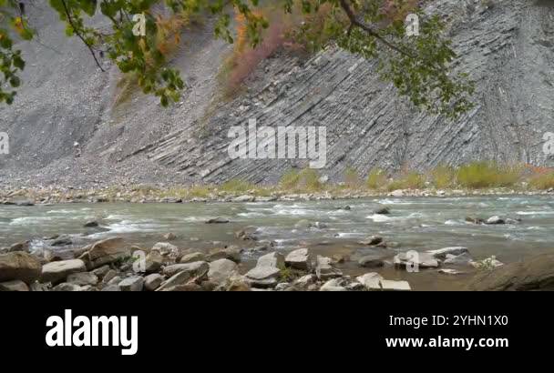 Geological mountain folds in Yaremche city, Ukraine, known as Yaremche ...