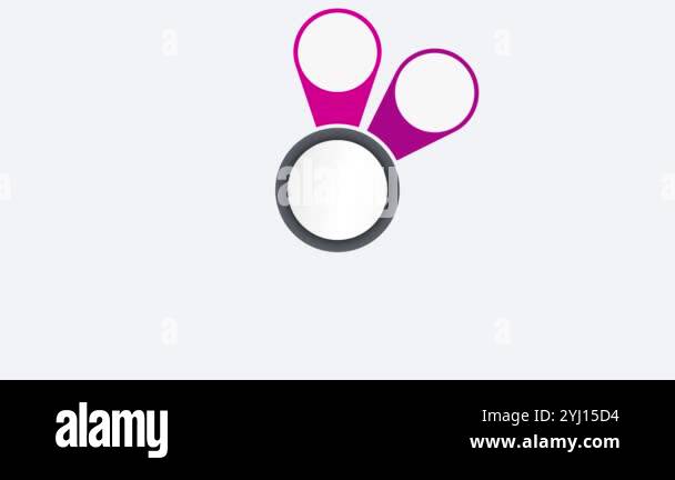 Animated infographic design, motion graphics 8 steps, objects, elements ...