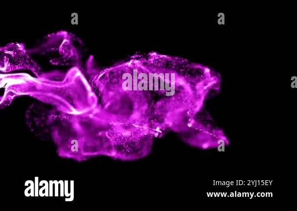 magic particles fluid splash slow motion background with glow digital ...