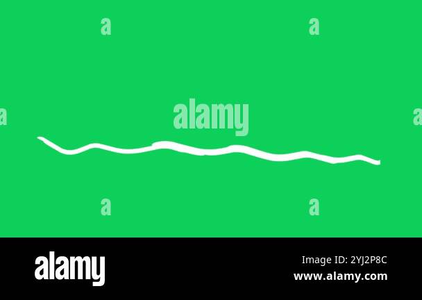 Hand drawn underline animation, isolated on green screen. animated ...