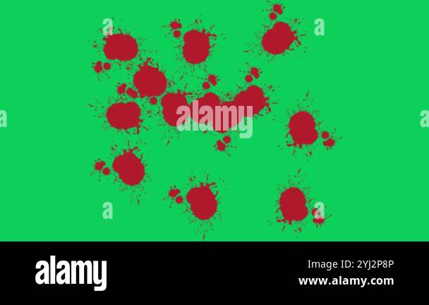 Realistic Blood Splatter Green Screen Stock Video Footage - Alamy