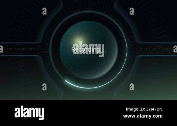 A sleek recording interface with a unique circular design and visual ...