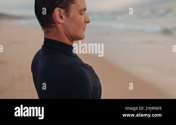 Surfer wearing wetsuit standing Stock Videos & Footage - HD and 4K ...