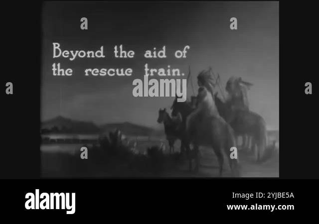 USA - 1924 - In this silent western, soldiers bury their dead alongside the Transcontinental ...